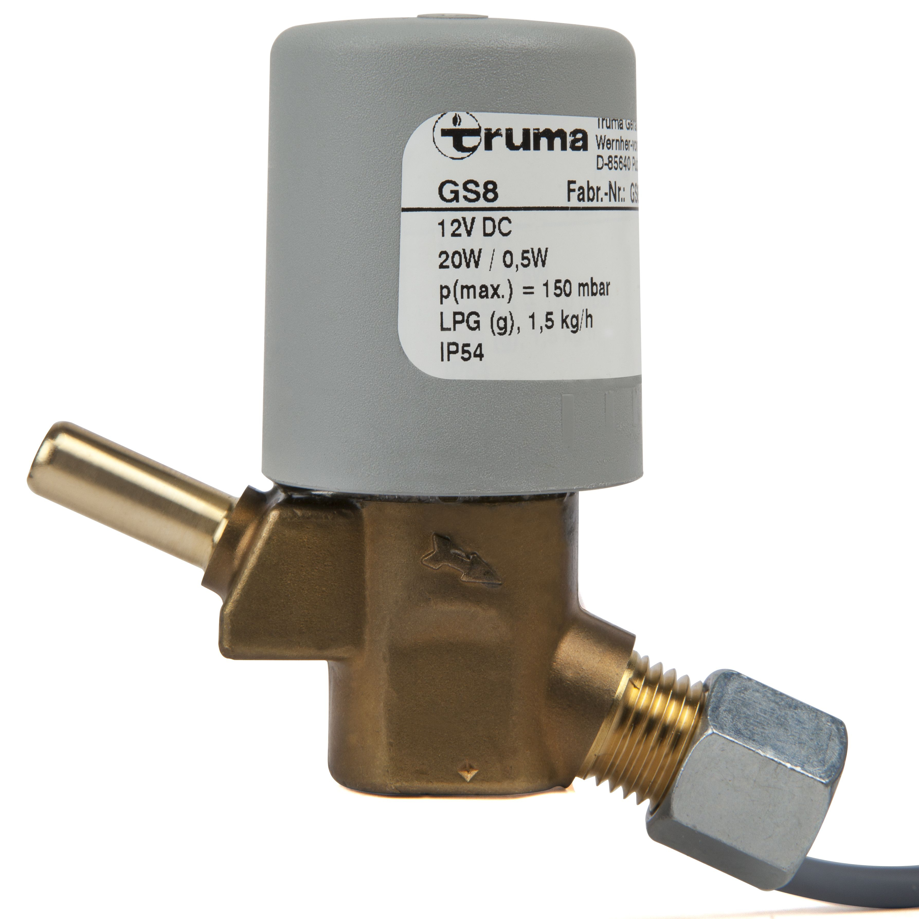 Truma GS8 magnet-stengeventil rør/mutter - Seatronic