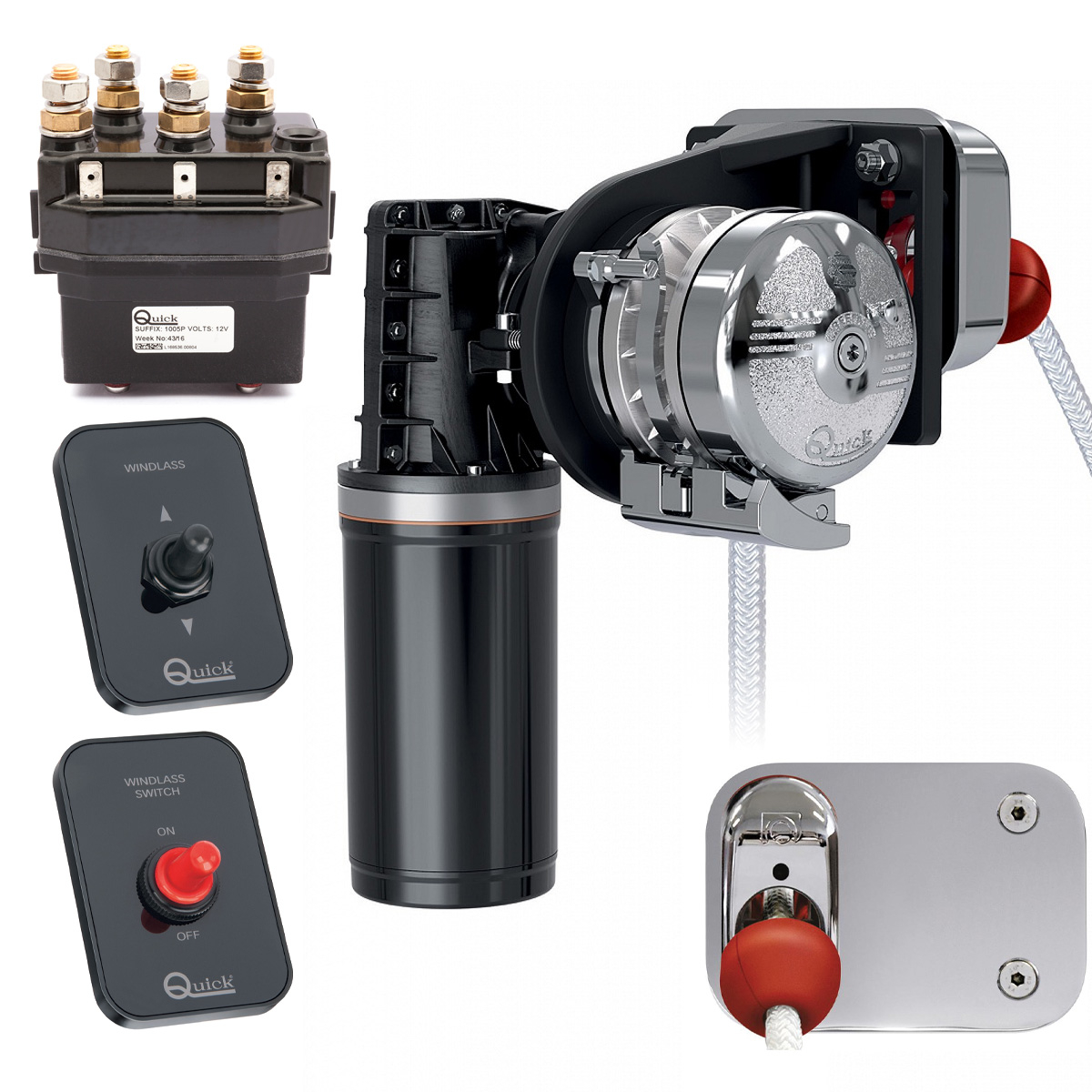 Quick Balder BL2RP Y600W ankervinsjpakke frittfall for tau - Seatronic