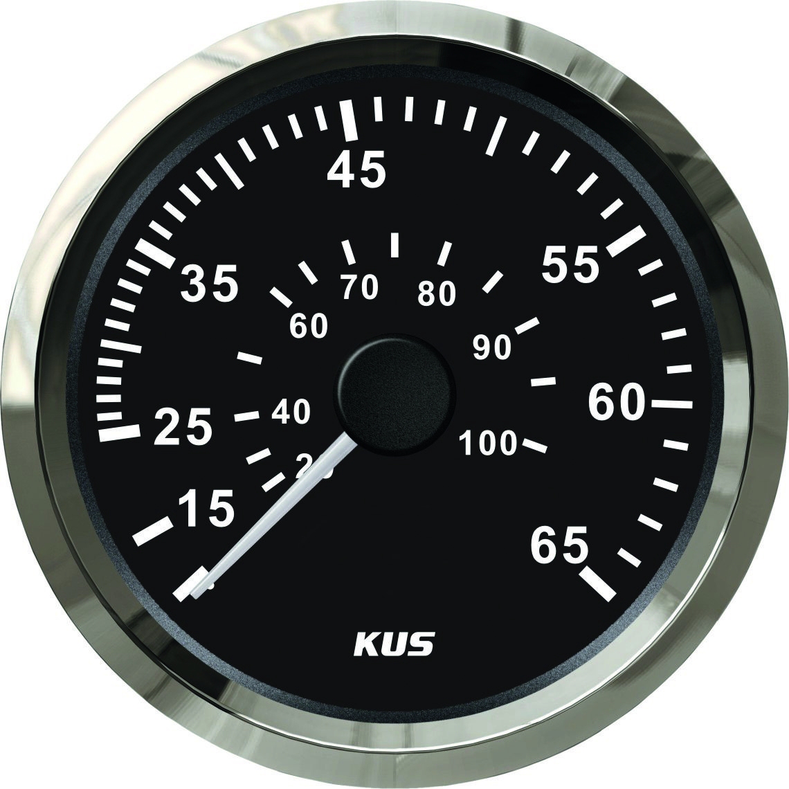 KUS Instruments NMEA2000 0-60 knop hastighetsmåler Ø85mm (sort/rustfri ...