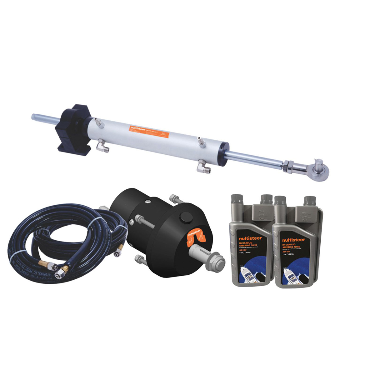 Multisteer Hydraulisk innenbordsstyring for ror-pakke 1 max 24 fot ...