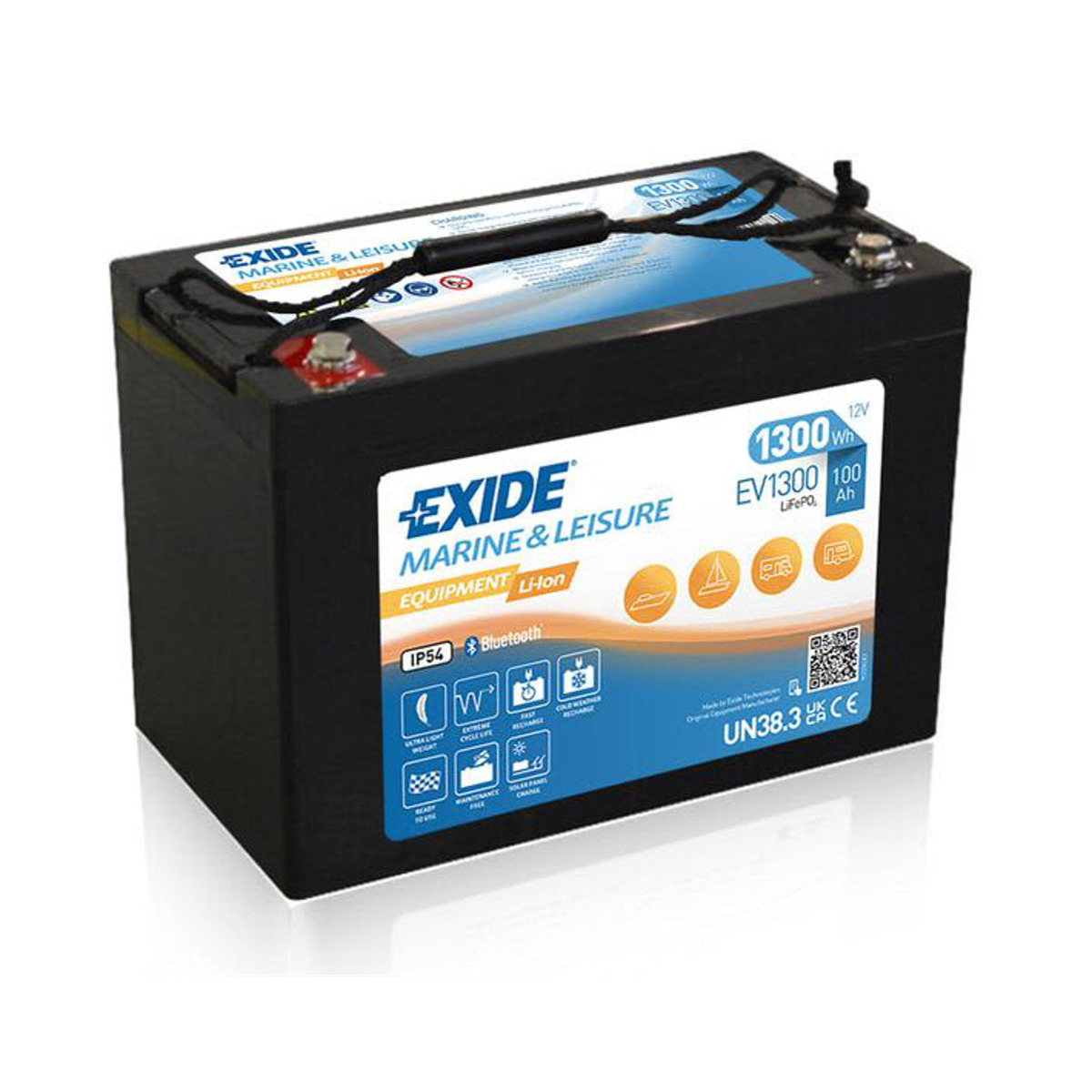 Exide EV1300S Equipment 12V 100Ah Lithium LifePO4-batteri-100A BMS-HEAT ...